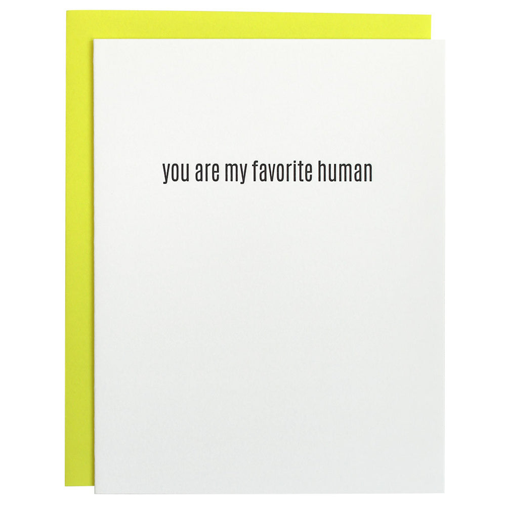 Chez Gagné - Hilarious Letterpress Greeting Cards - Favorite Human